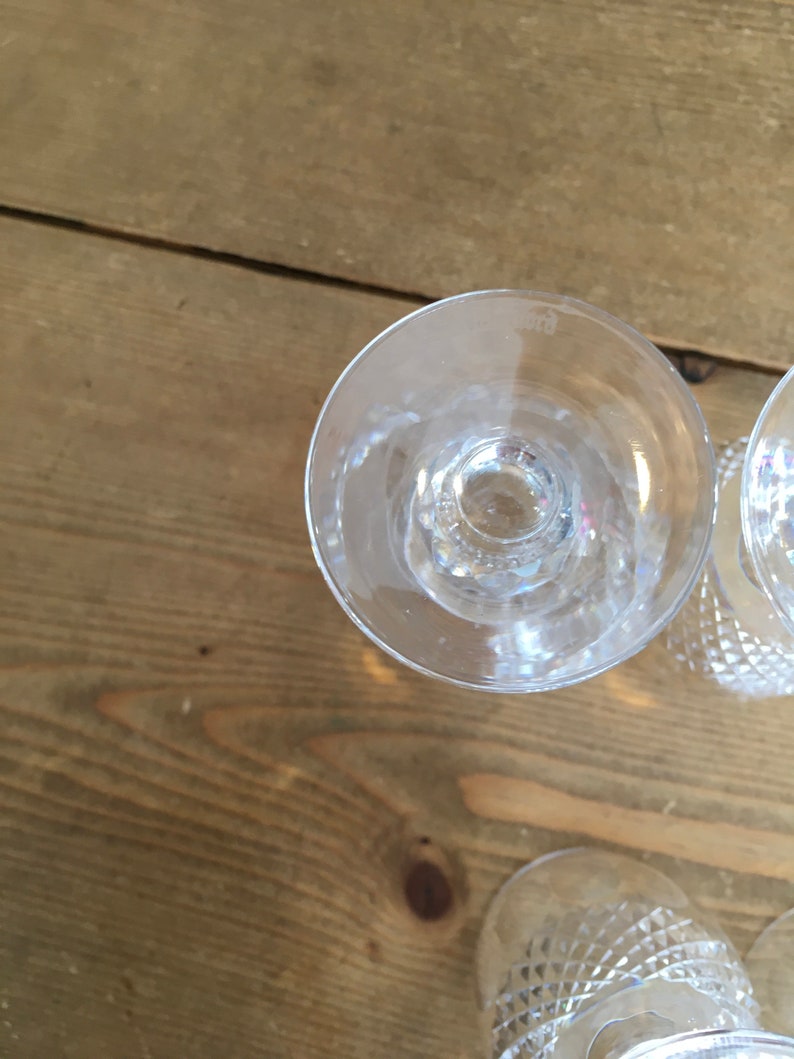 Six Waterford Crystal Sherry Glasses In Colleen Pattern Etsy
