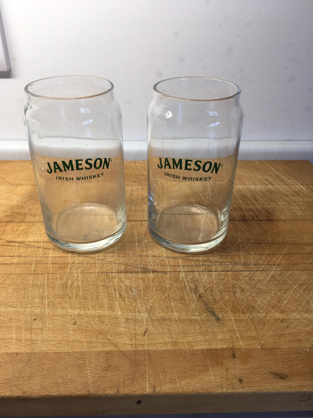 Pair of Jameson Irish Whiskey Jam Jar - Can Shaped Glasses - Etsy