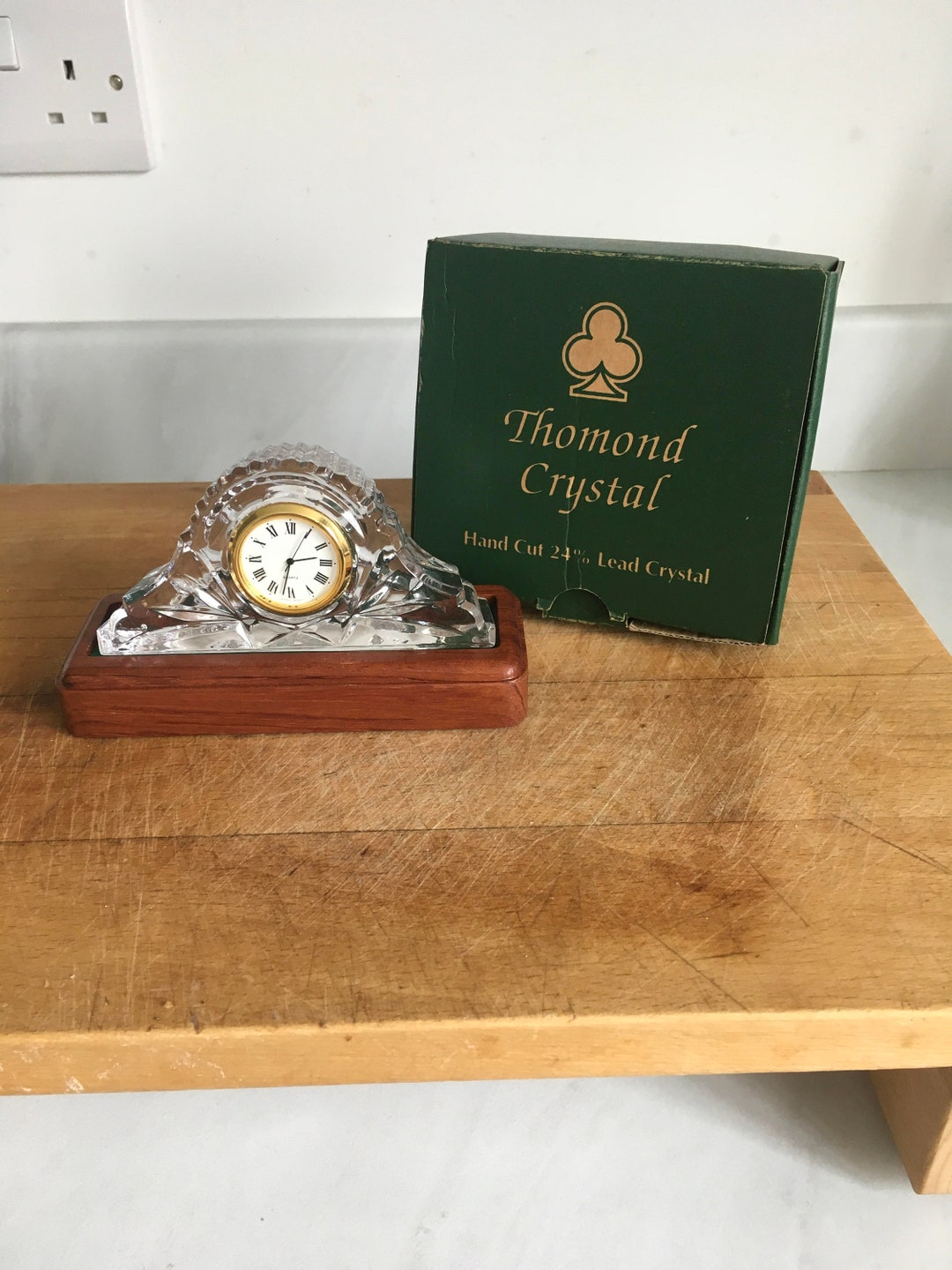 Thomond Crystal Mantel Clock With Stand - Etsy