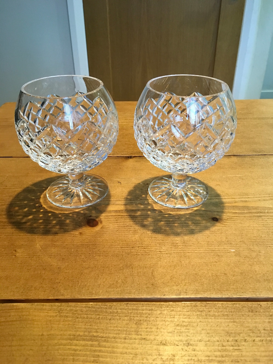 Two Tyrone Crystal Brandy Glasses in Sperrin Pattern - Etsy
