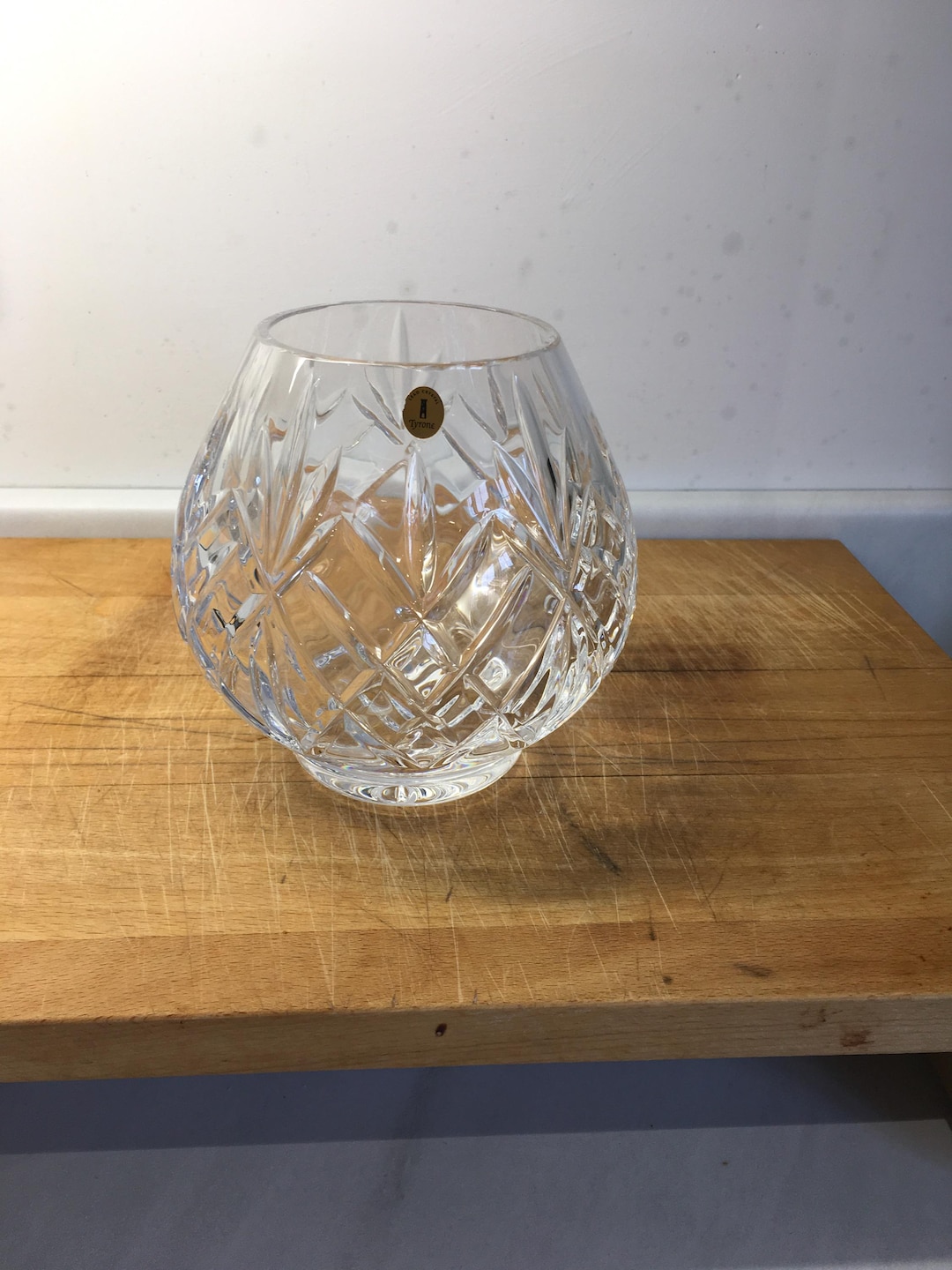 Tyrone Crystal Rose Bowl - Etsy
