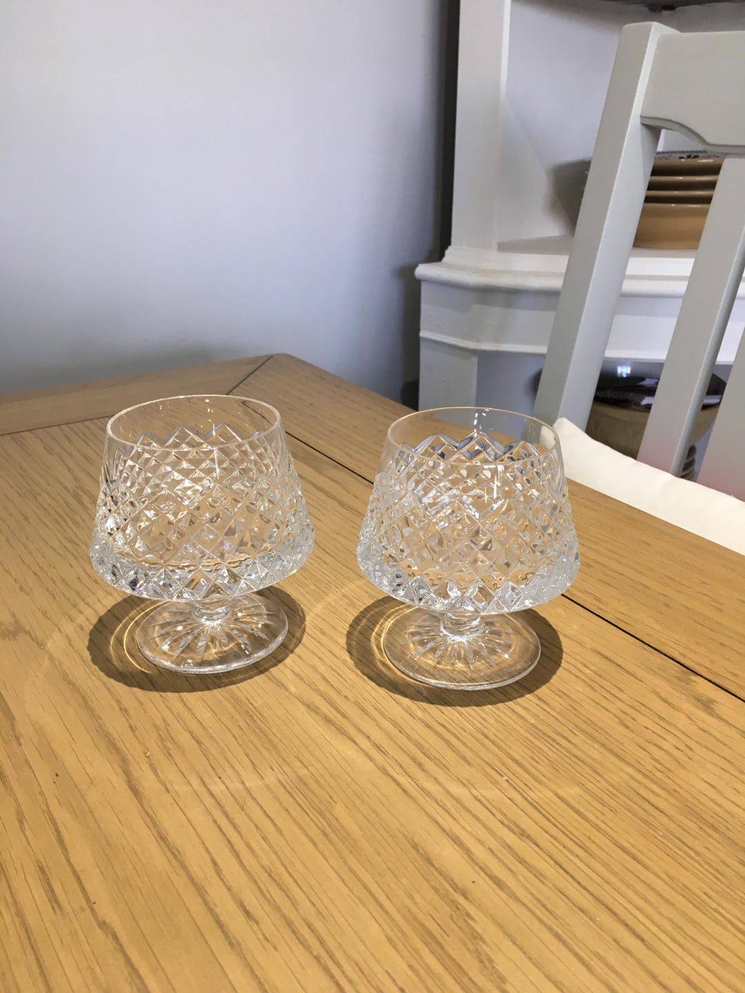 Two Tyrone Crystal Brandy Glasses in Sperrin Pattern - Etsy