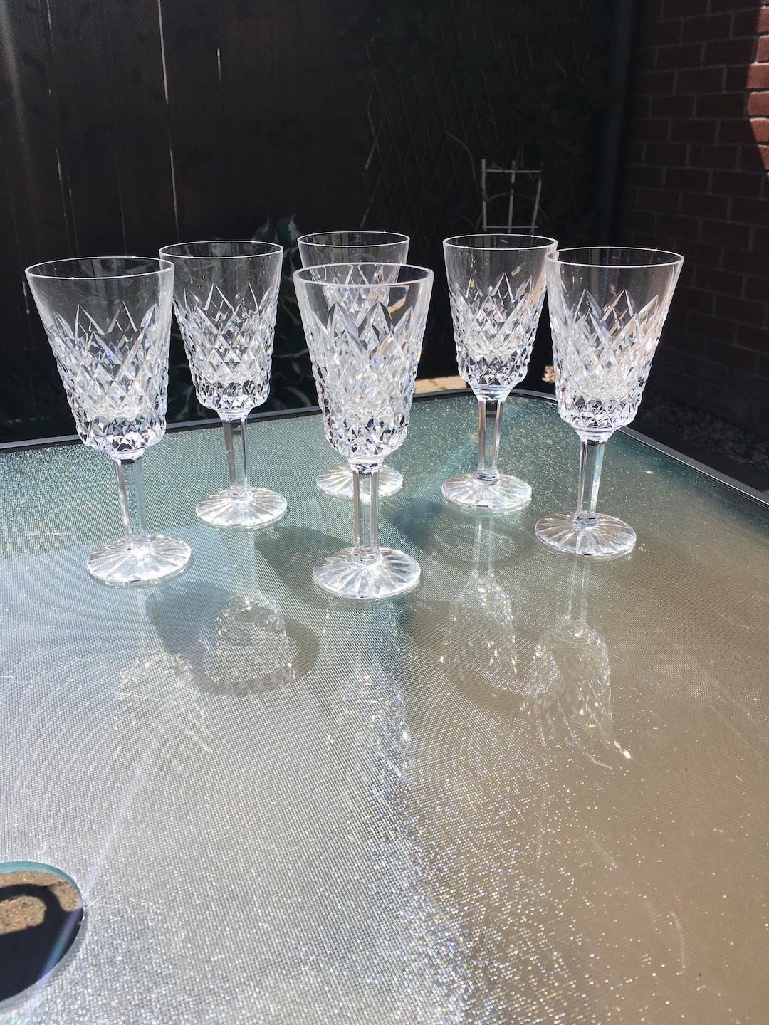 Six Tyrone Crystal Sherry Glasses in Sperrin Pattern - Etsy UK
