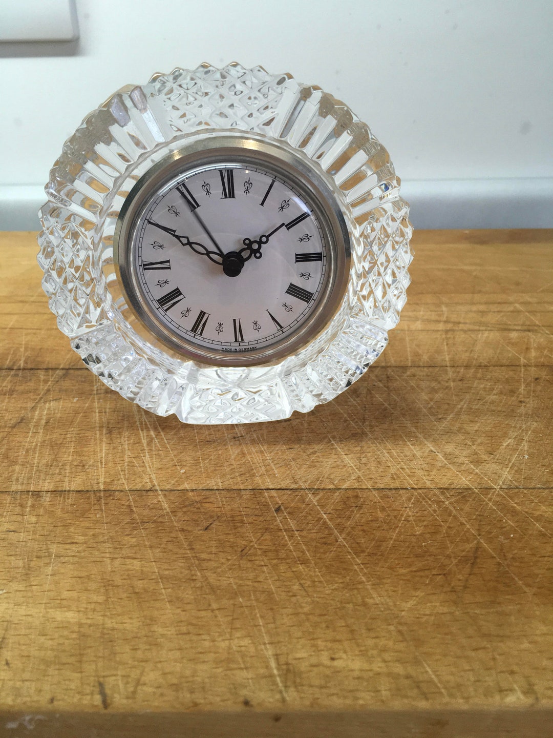 Tyrone Crystal Round Mantel Clock - Etsy