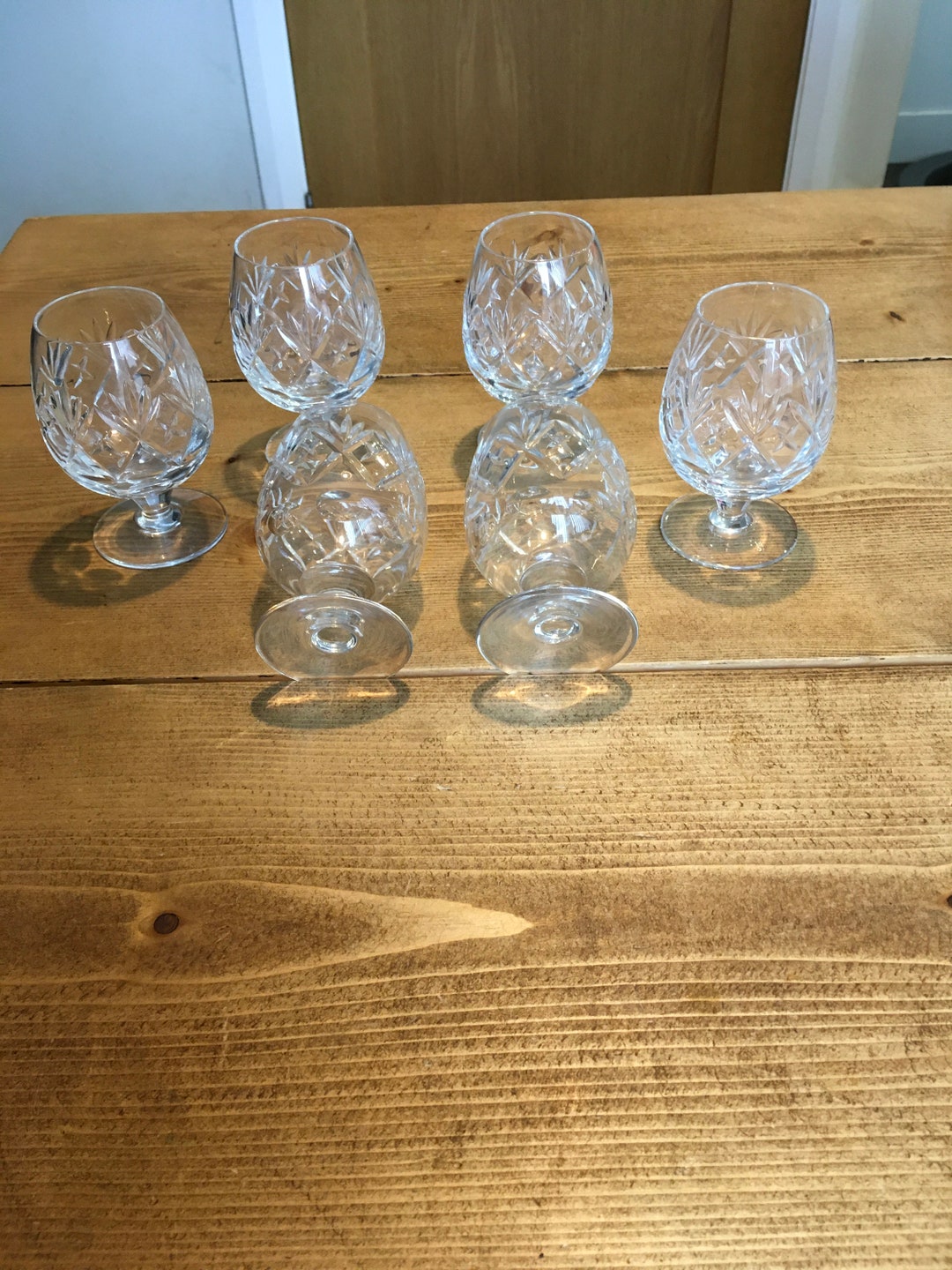 Six Webb Corbett Crystal Brandy Snifters on Georgian Pattern - Etsy