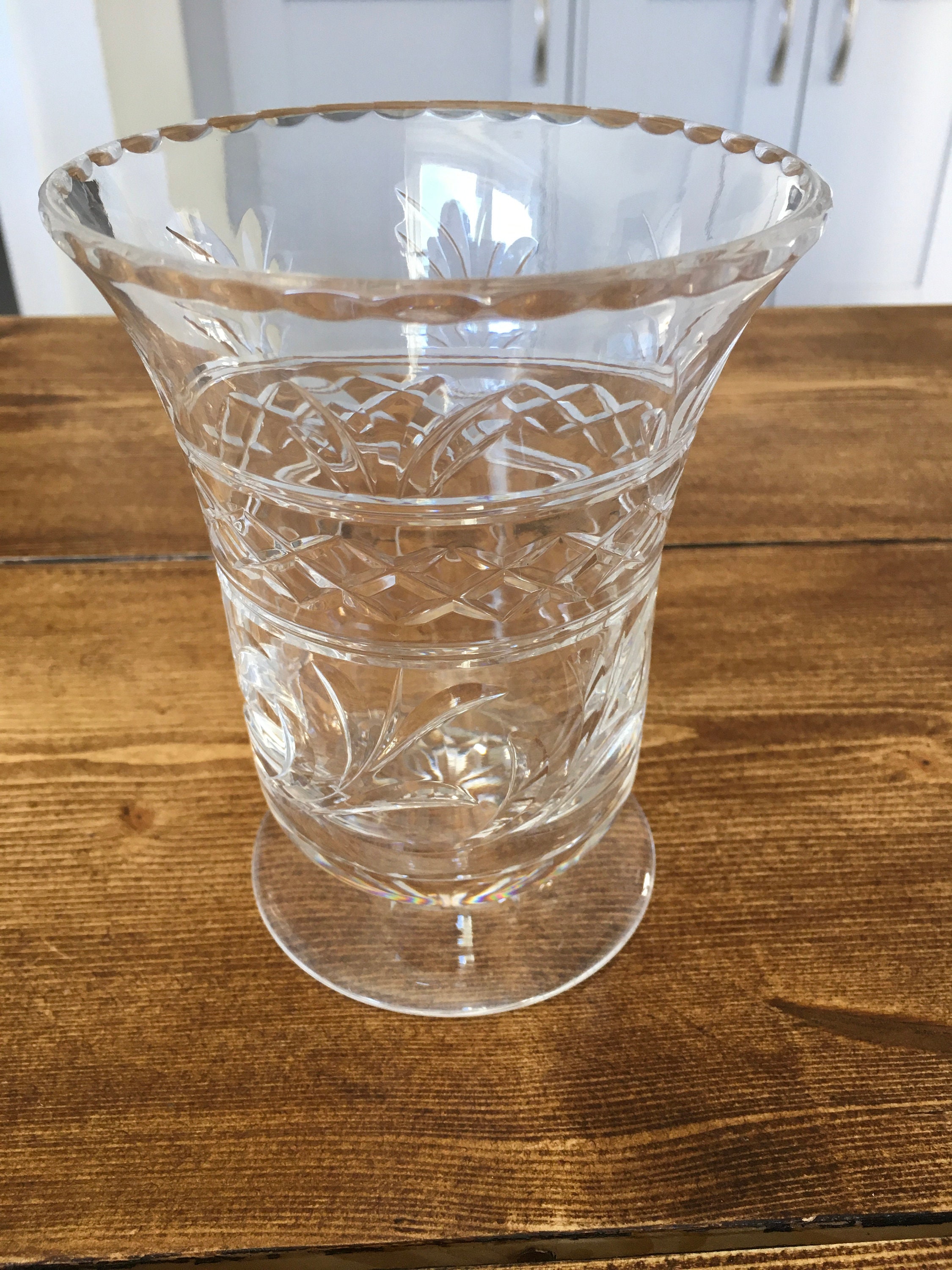 Lovely Stuart Crystal Vase in Imperial Pattern - Etsy Australia