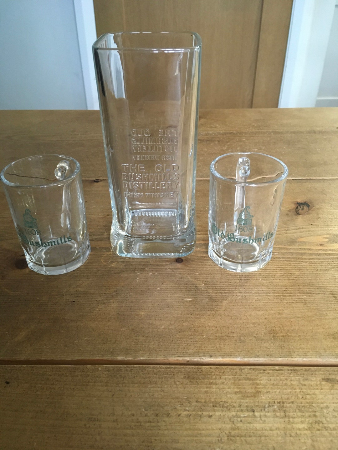 Two Collectable Old Bushmills Irish Whiskey Shot Tankards & Hi Ball ...