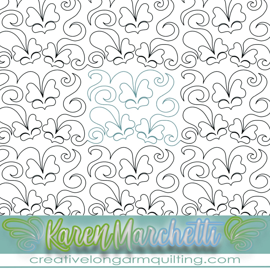 Butterfly 04 Longarm Quilting Digital Design Pattern Edge to Edge E2e ...