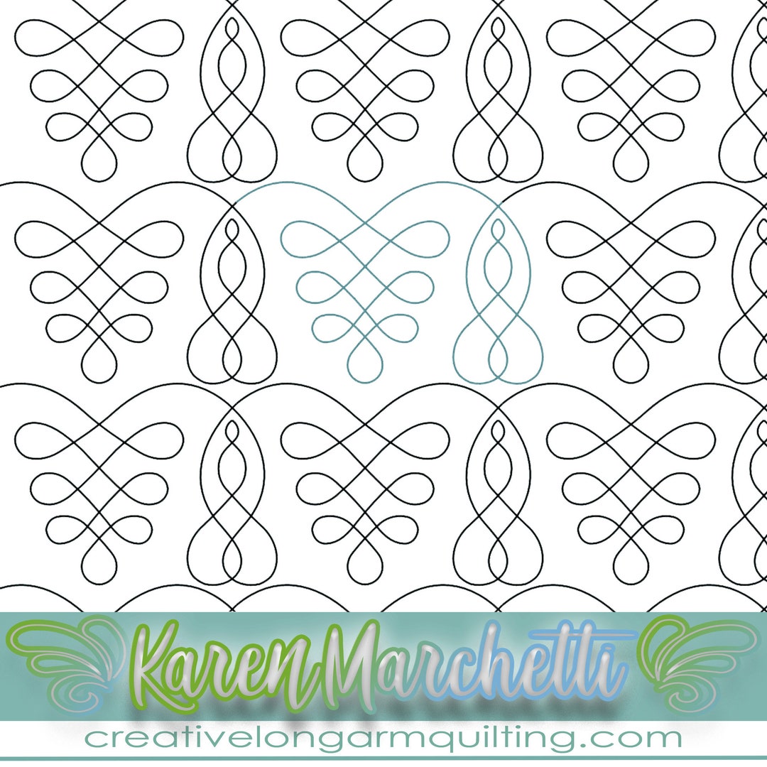Curlicue 4 Longarm Quilting Digital Design Pattern Edge to Edge E2e ...