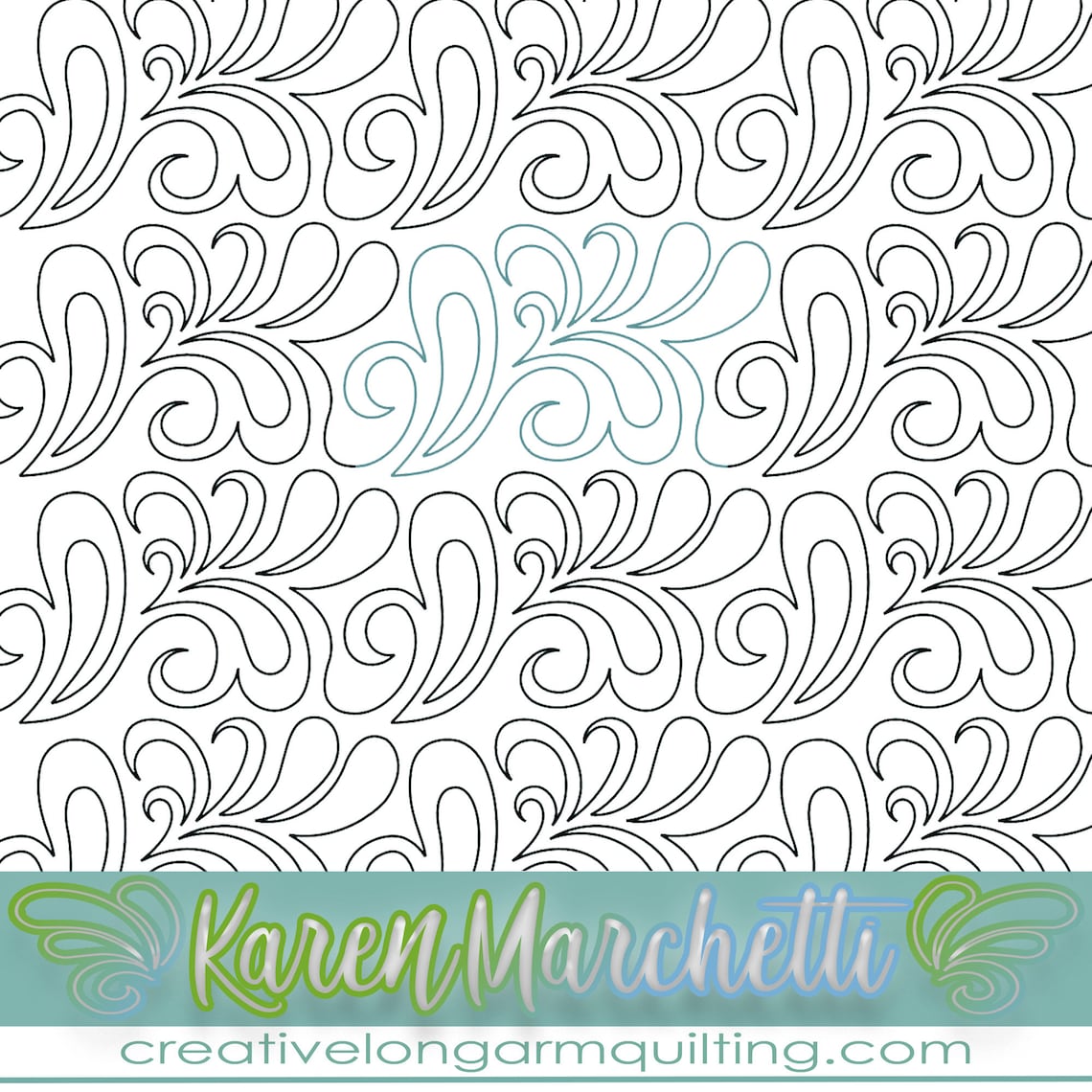 Flippin Longarm Quilting Digital Design Pattern Edge to Edge E2e Panto Pantograph Computerized ...