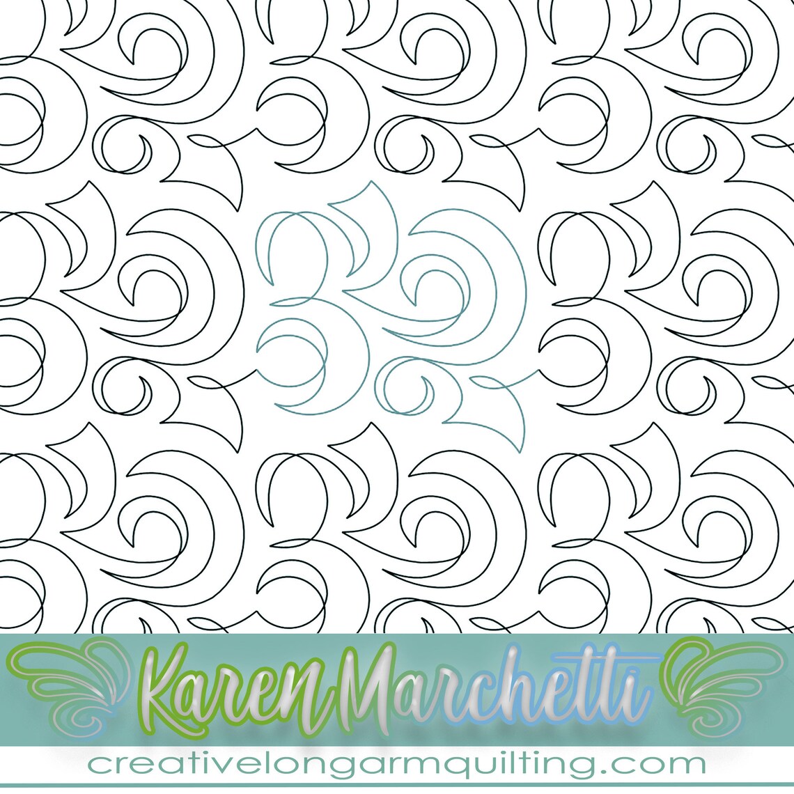 Whisp and Swirl Longarm Quilting Digital Design Pattern Edge to Edge ...