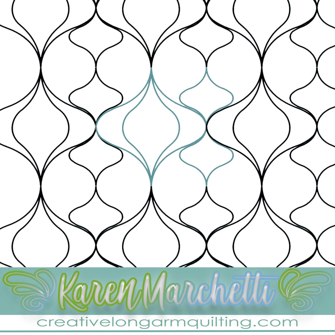 Ogee 4 Longarm Quilting Digital Design Pattern Edge to Edge E2e Panto ...