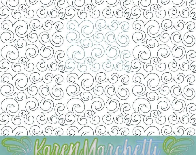 Fiona 7 Longarm Quilting Digital Design Pattern Edge to Edge E2e Panto ...