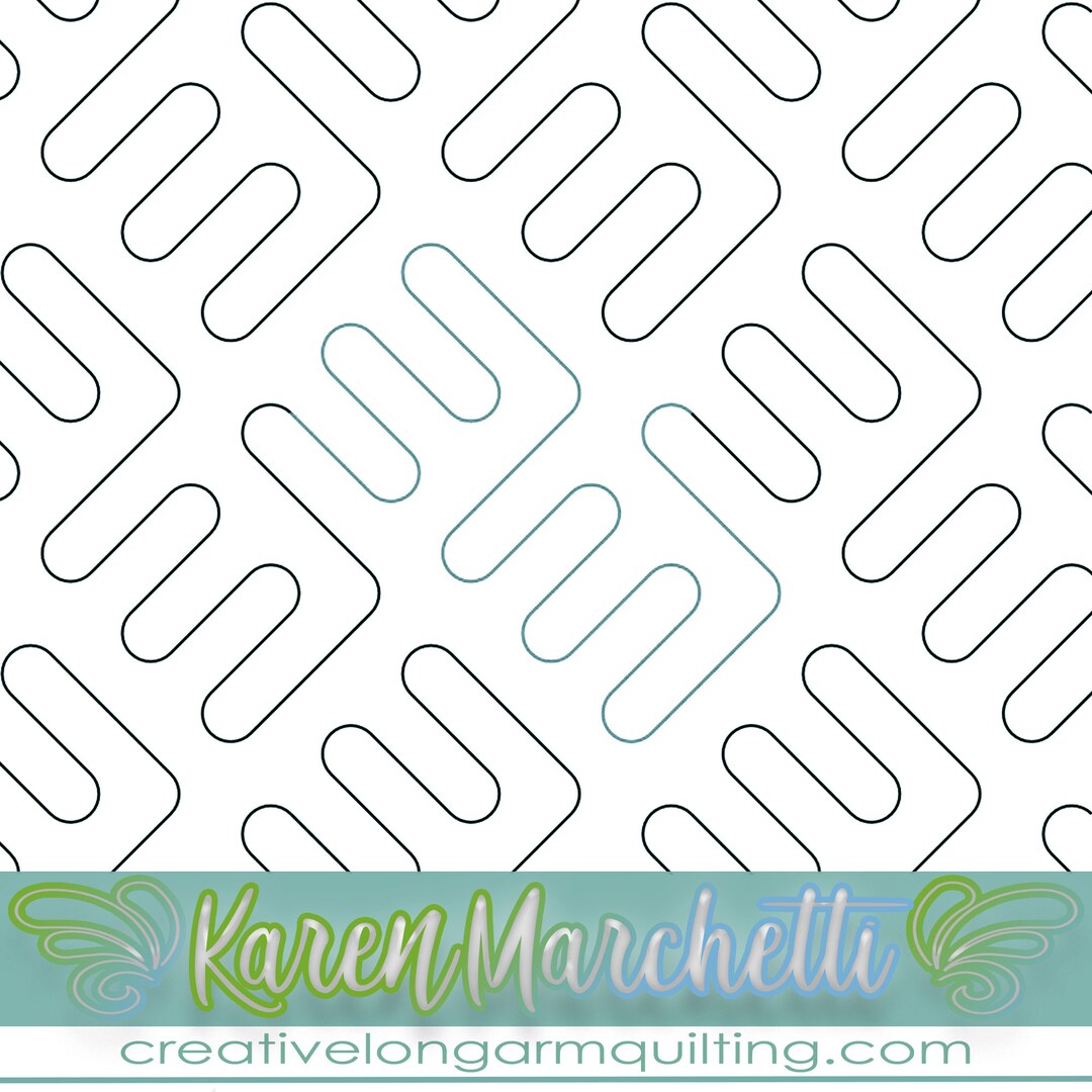 Basketweave Round Quilting Pattern, Edge to Edge Design (digital ...