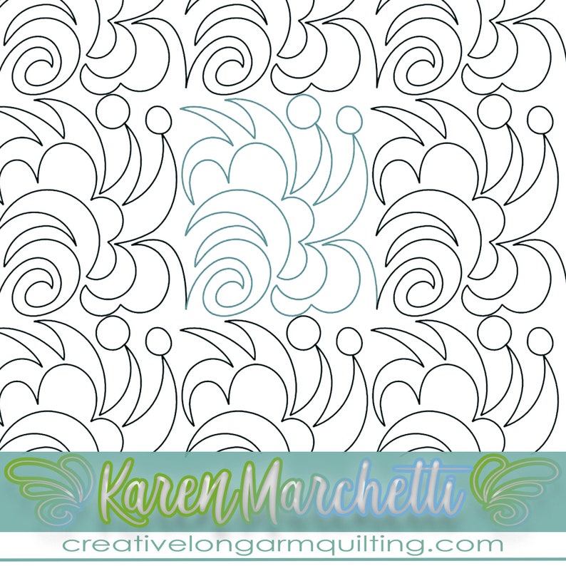 Blather Longarm Quilting Digital Pattern for Edge to Edge E2e and Pantograph Computerized - Etsy