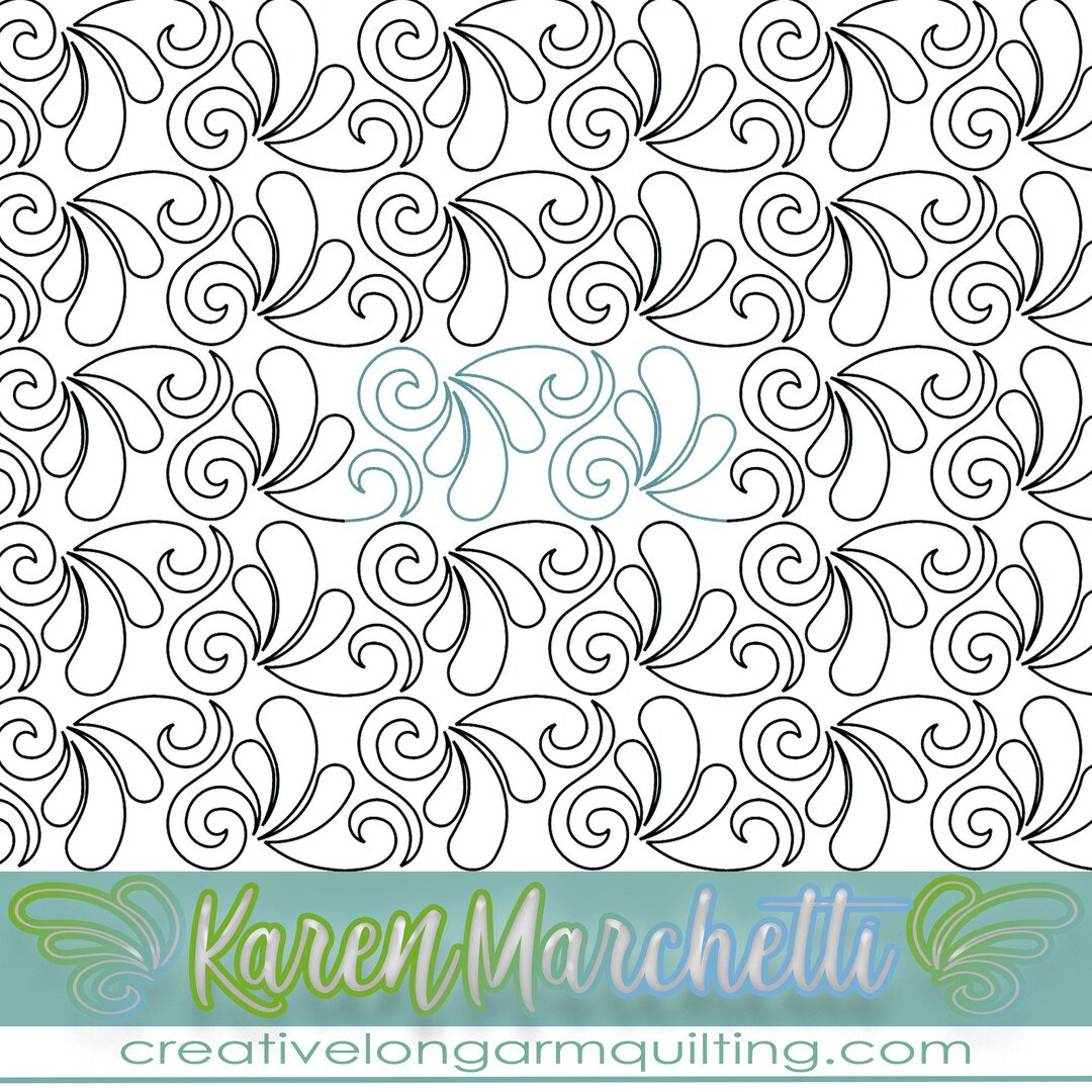 Frippery 1 Longarm Quilting Digital Design Pattern Edge to Edge E2e ...