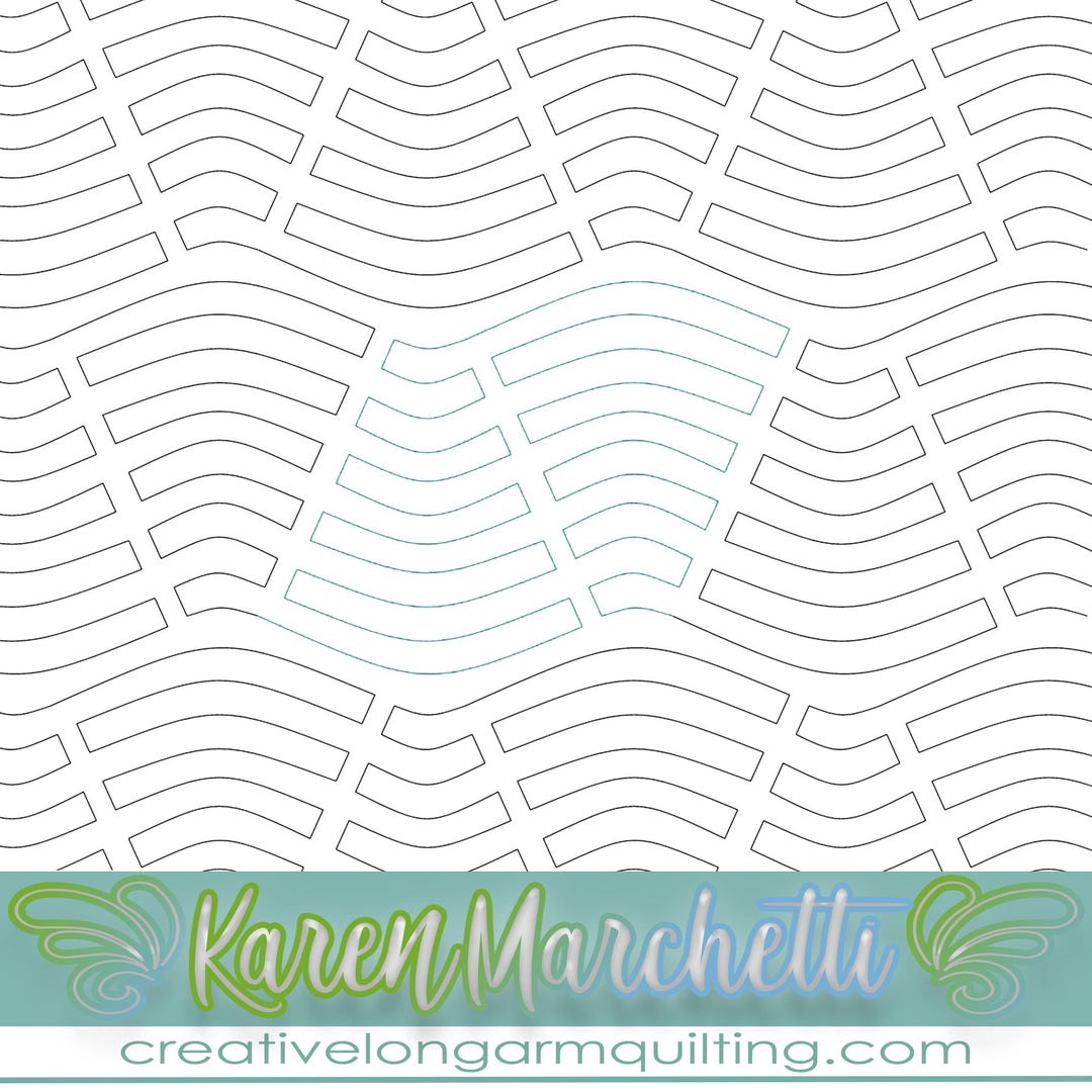 Arc Illusion 2 Longarm Quilting Digital Design Pattern Edge to Edge E2e Panto Pantograph ...