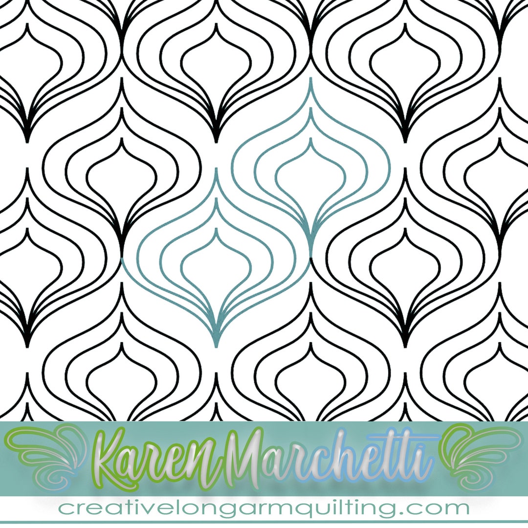Ogee Mogee Longarm Quilting Digital Design Pattern Edge to Edge E2e Panto Pantograph ...