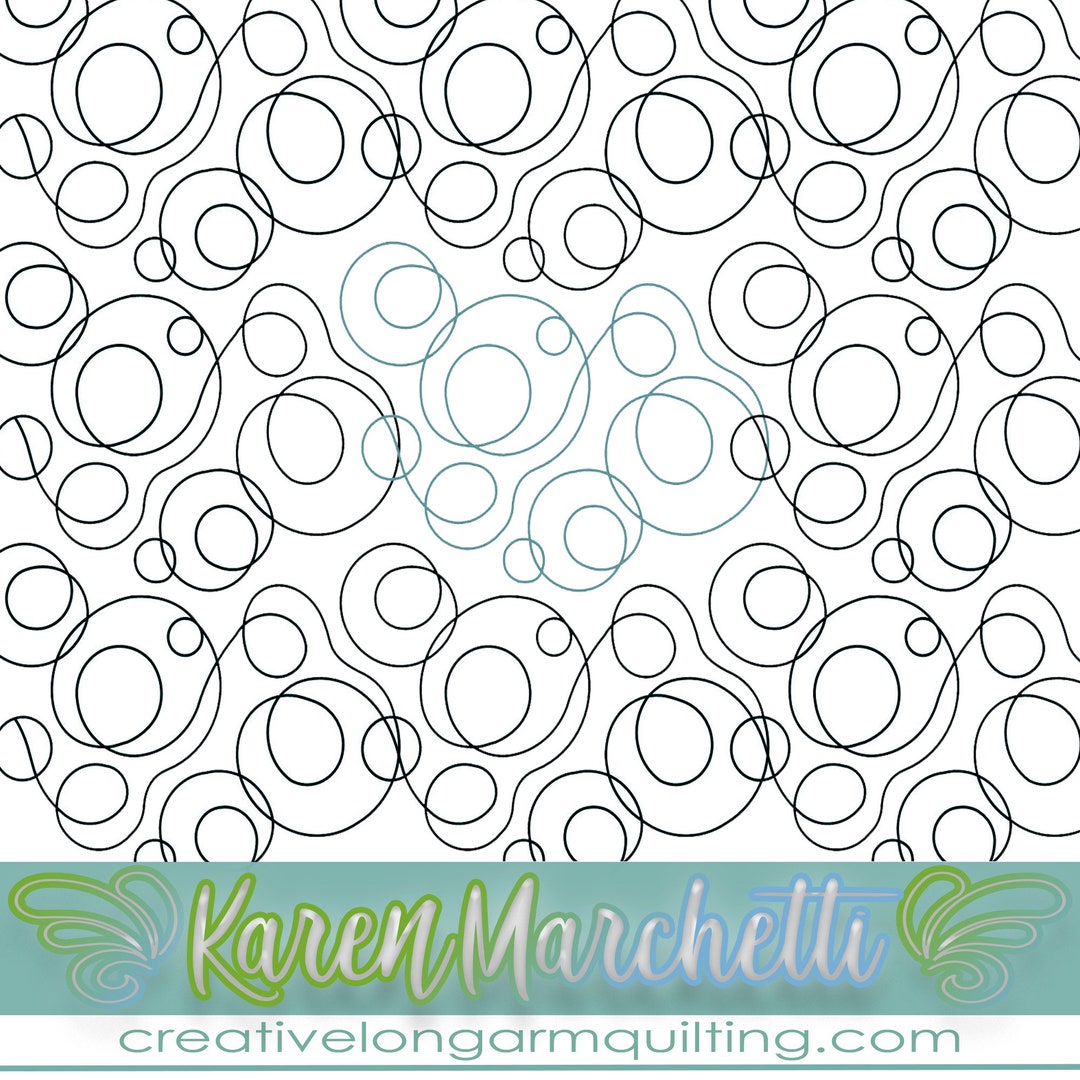 Easy Loops Longarm Quilting Digital Design Pattern Edge to Edge E2e Panto Pantograph ...