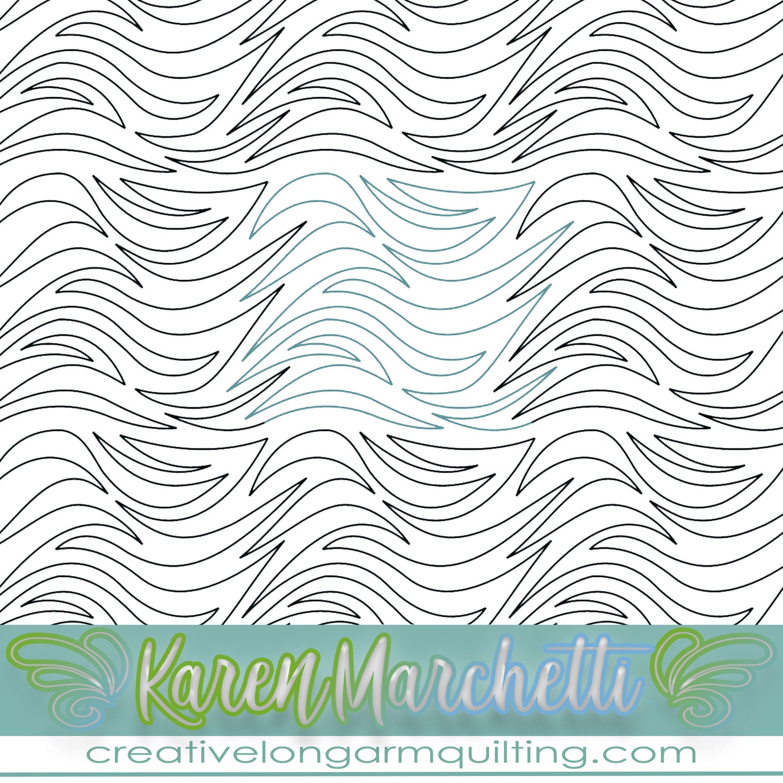 Ebb and Flow 2 Quilting Pattern, Edge to Edge Design (digital Download ...