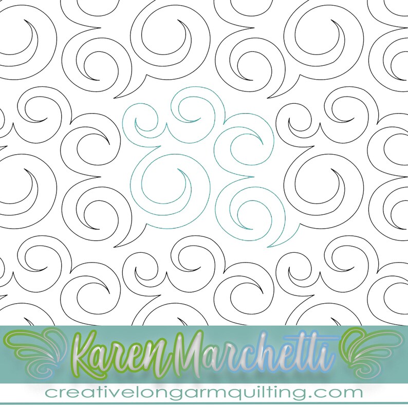 3ses Biggie Longarm Quilting Digital Design Pattern Edge to Edge E2e ...