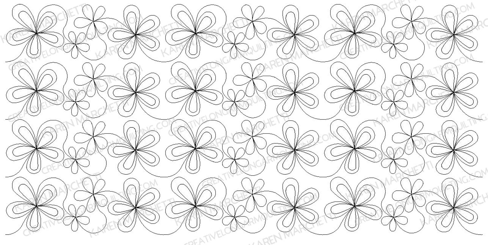 Simple Daisy Longarm Quilting Digital Pattern for Edge to Edge - Etsy