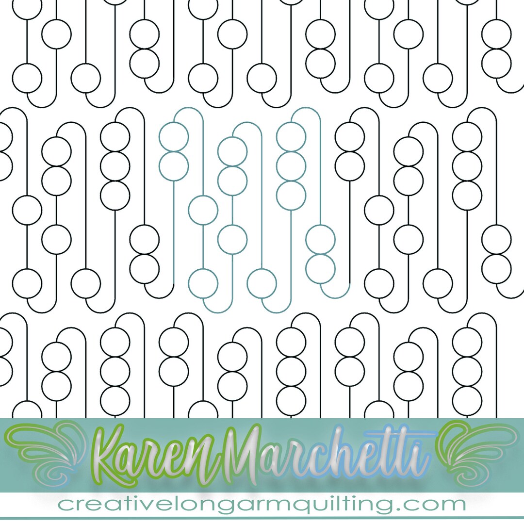 Abacus Simple Longarm Quilting Digital Design Pattern Edge to Edge E2e Panto Pantograph ...