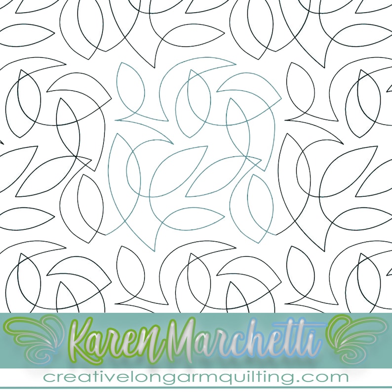 Leafy Meander Quilting Pattern: Edge to Edge Digital Design (download ...