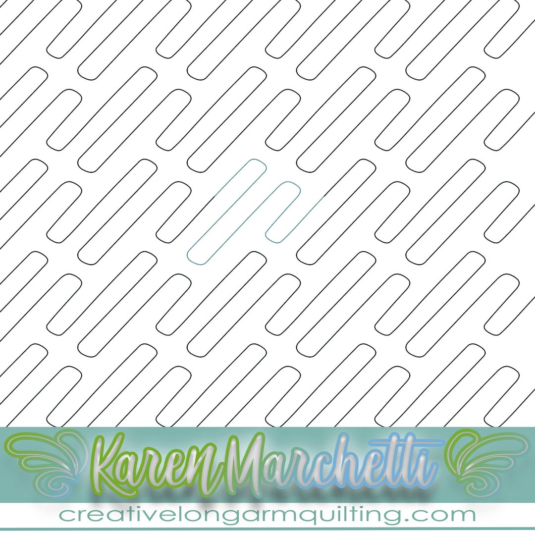 Diagonal Meander Longarm Quilting Digital Design Pattern Edge to Edge ...