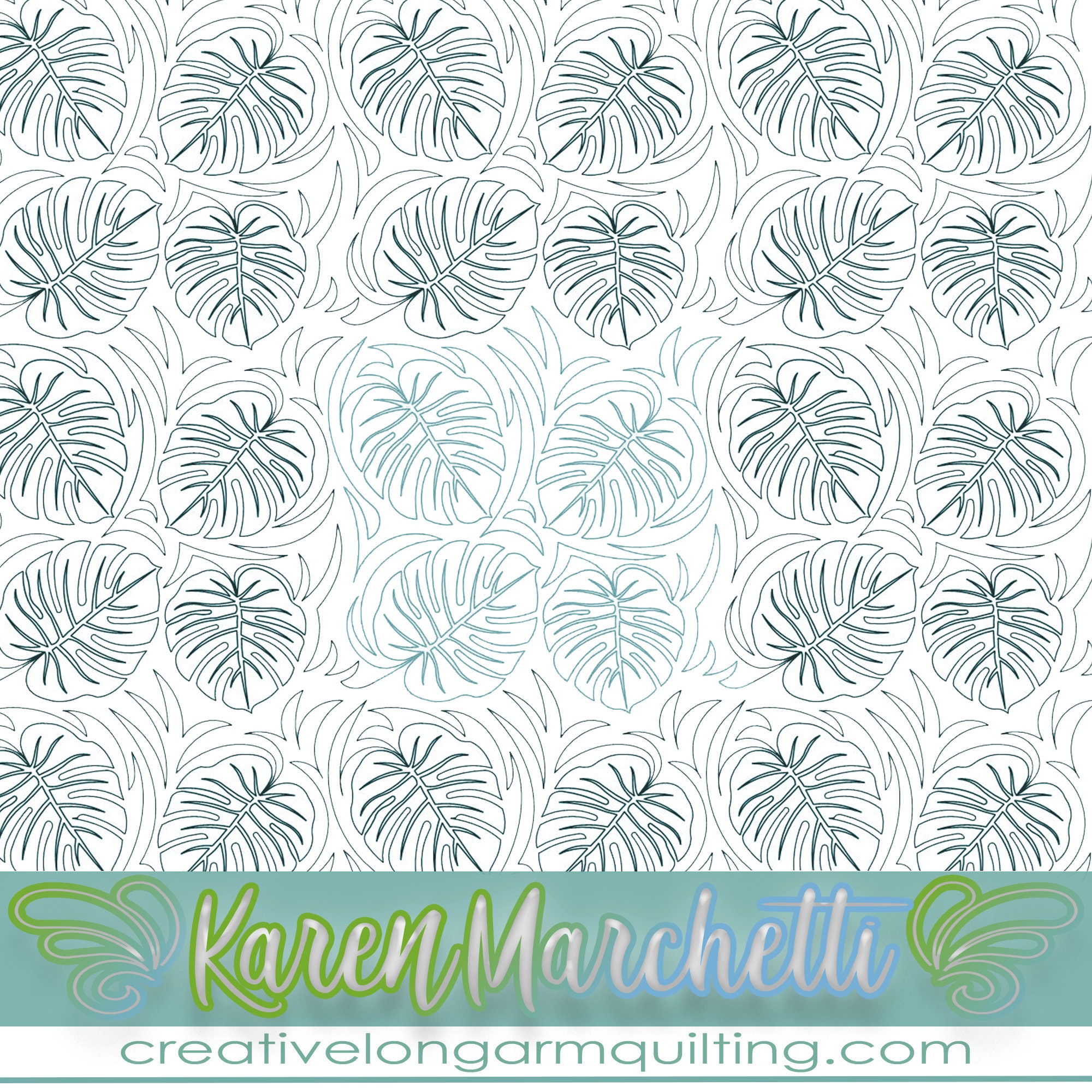 Monstera Leaf Longarm Quilting Pattern, Edge to Edge (digital Download ...