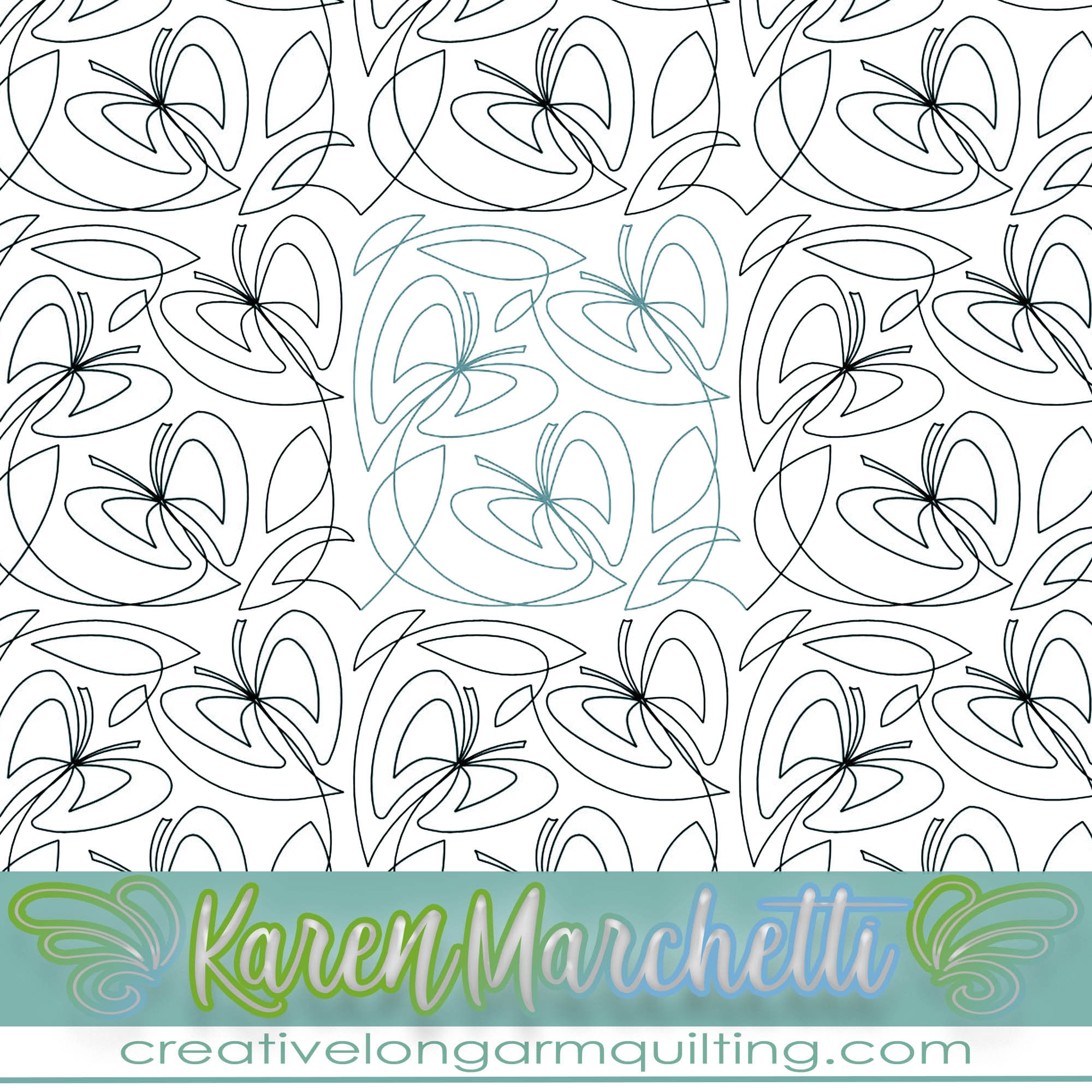 Mod Butterfly 02 Longarm Quilting Digital Design Pattern Edge to Edge ...