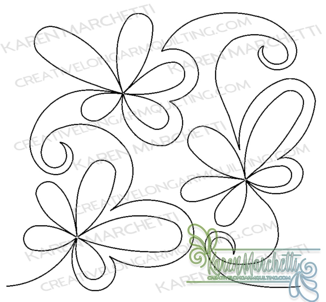 Loopy Flower Longarm Quilting Digital Pattern for Edge to Edge - Etsy