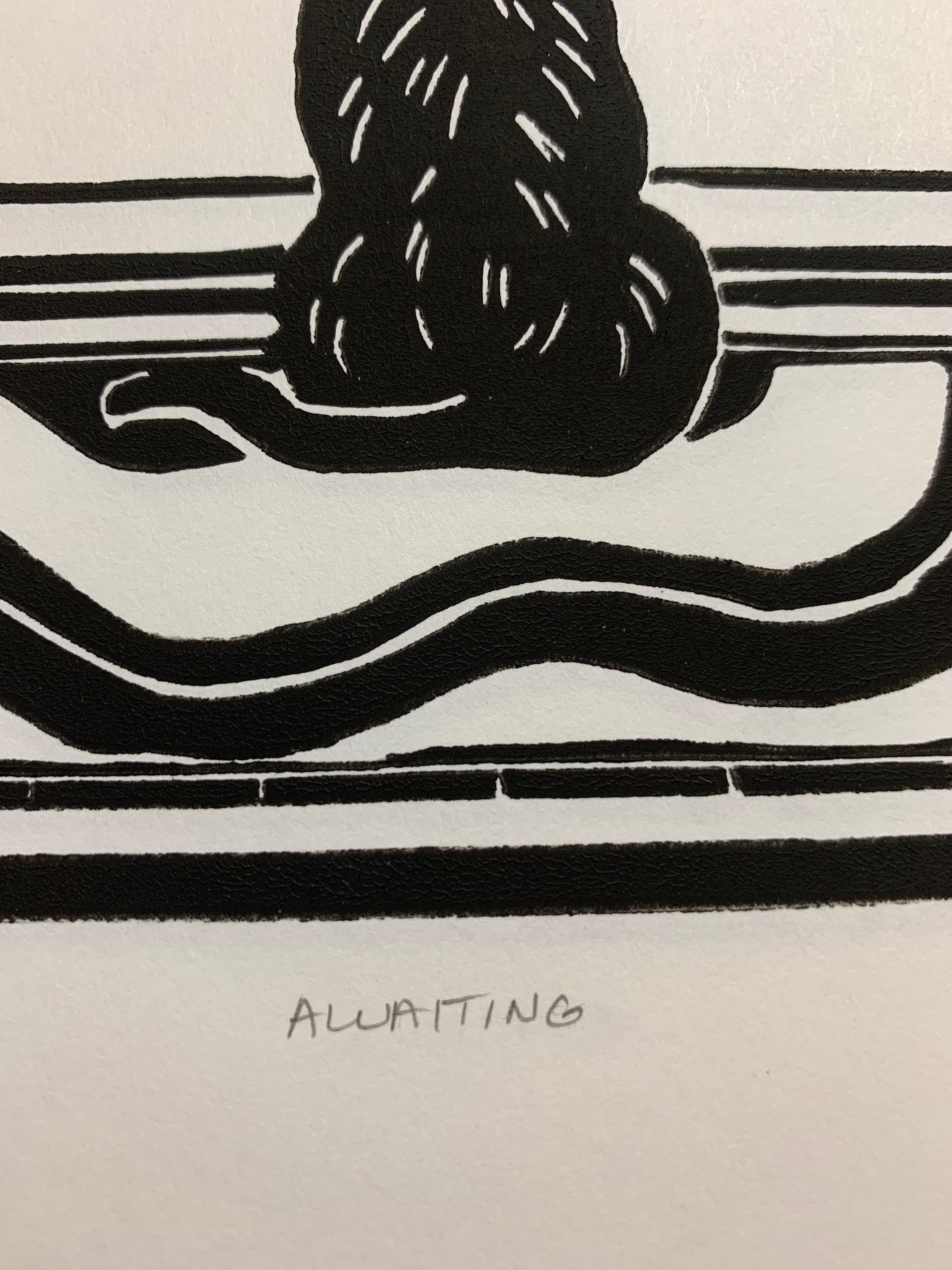 Dog Waiting at Door Lino Print: Hand-printed Linocut Pet Art - Etsy
