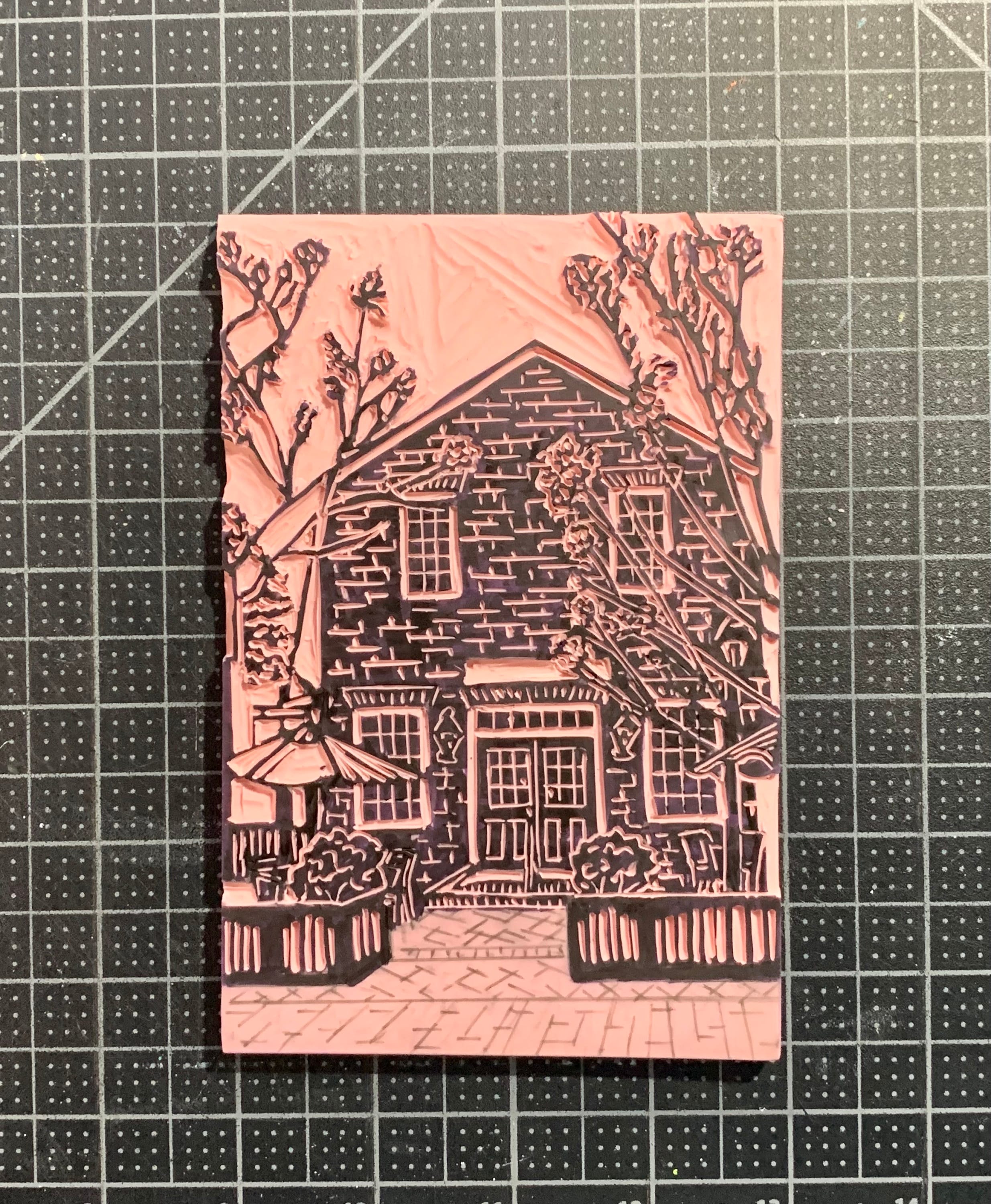 Cheese Shop Lino Print: Williamsburg College Art, Hand-printed Linocut ...
