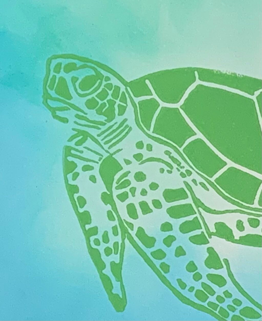 Sea Turtle Lino Print | Turtle Print | Ocean Art | Sea Turtle Art ...