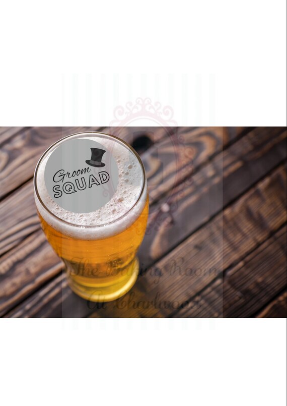 12 X Edible Premium Wafer Beverage Toppers Stag Night Groom - Etsy ...