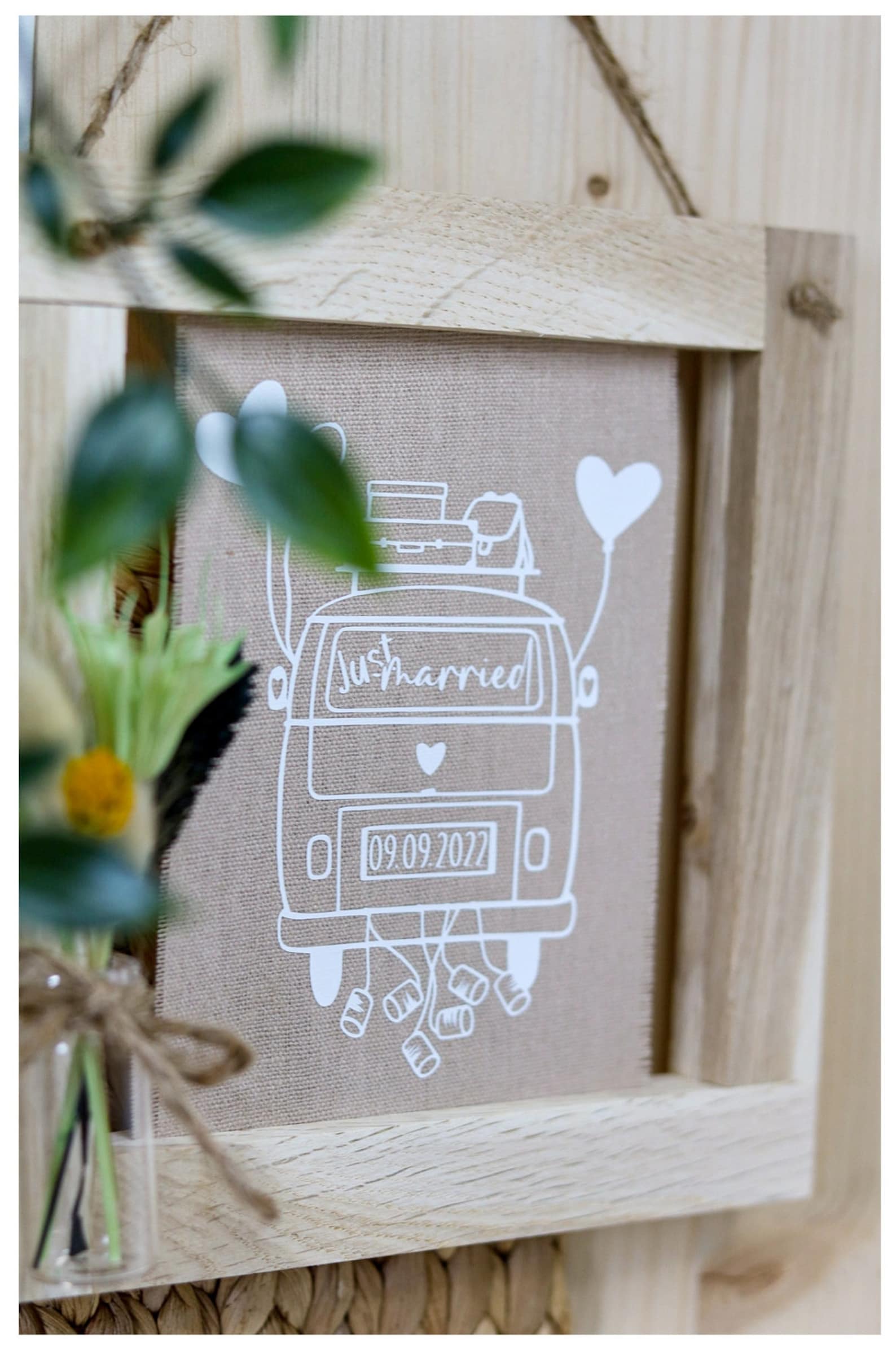 Just Married Wedding Bus Digital Plotter File | Hand-drawn | Svg, Dxf ...