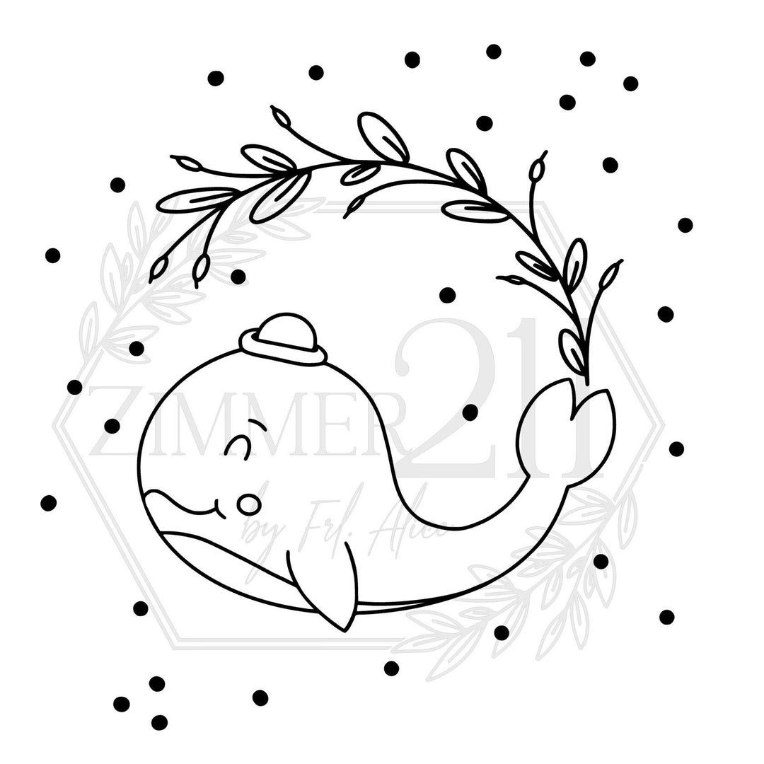 Kleiner Wal Plotterdatei | svg, png, jpeg, pdf | Silhouette, Cricut | Vektordatei | Datei ...