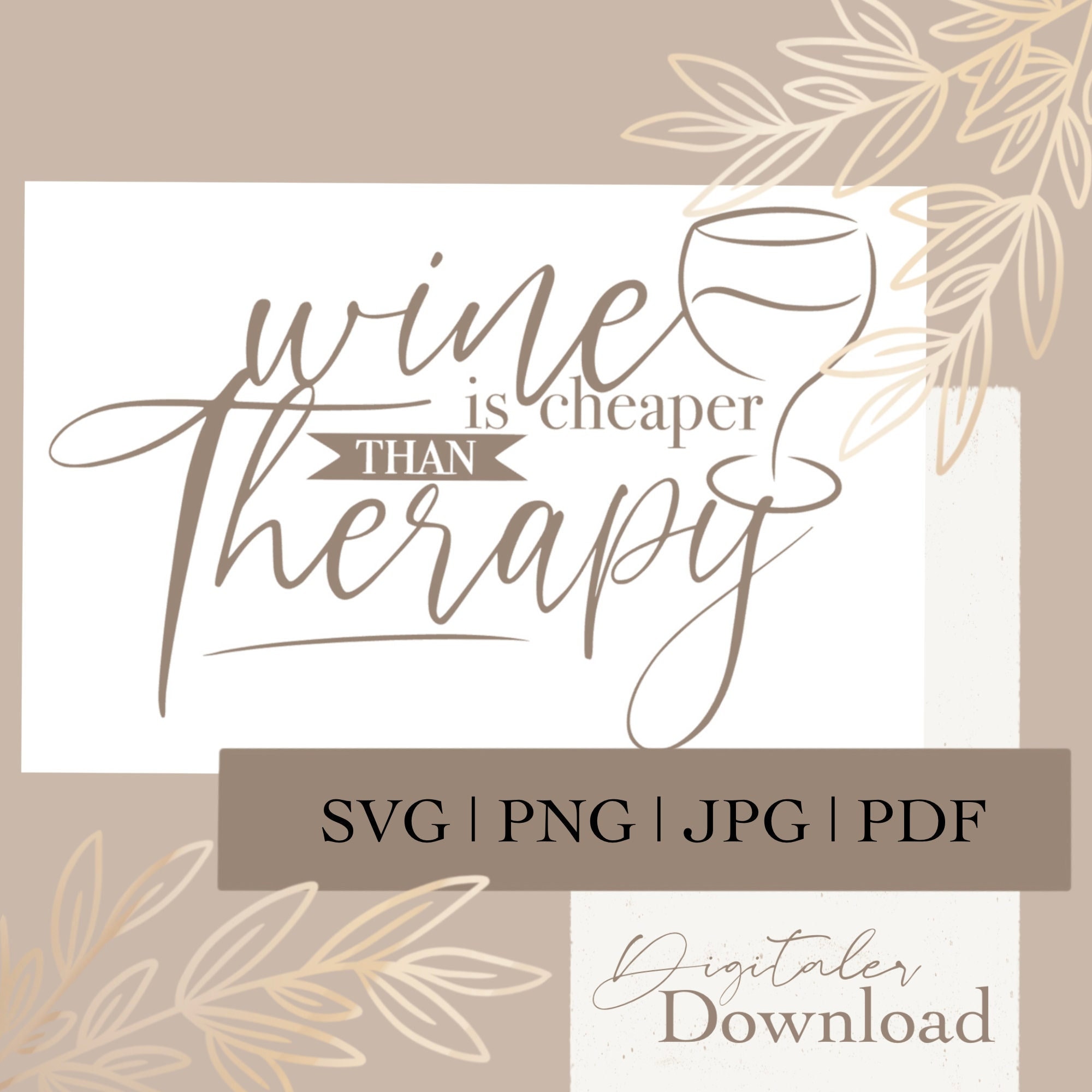 Wine Digital Plotter File | Hand-drawn | Svg, Png, Jpeg, Pdf ...