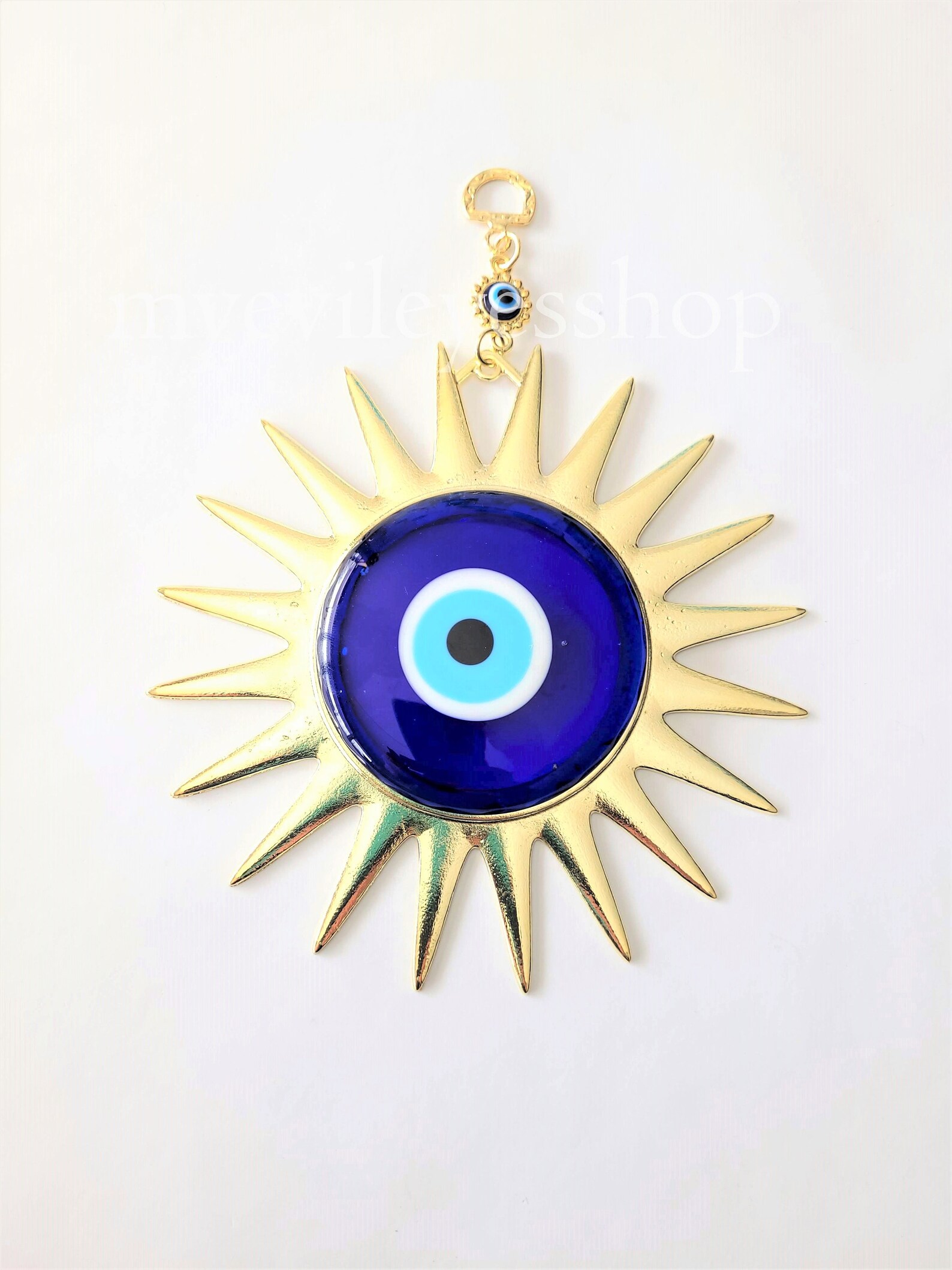 Gold Sun and Evil Eye Wall Hangingmalocchioevil Eye - Etsy