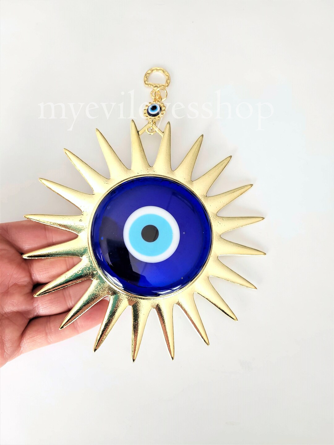 Gold Sun and Evil Eye Wall Hangingmalocchioevil Eye - Etsy
