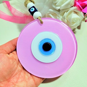 Fused Glass Opac Colored Evil Eye Wall Decor, Greek,evil Eye,good Luck ...