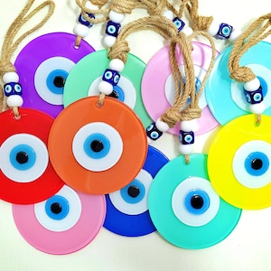 Fused Glass Opac Colored Evil Eye Wall Decor, Greek,evil Eye,good Luck ...
