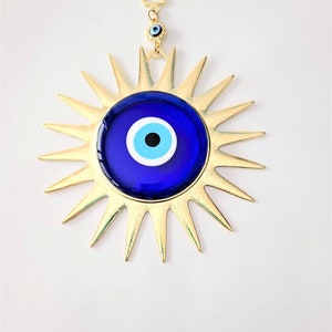 Gold Sun and Evil Eye Wall Hangingmalocchioevil Eye - Etsy