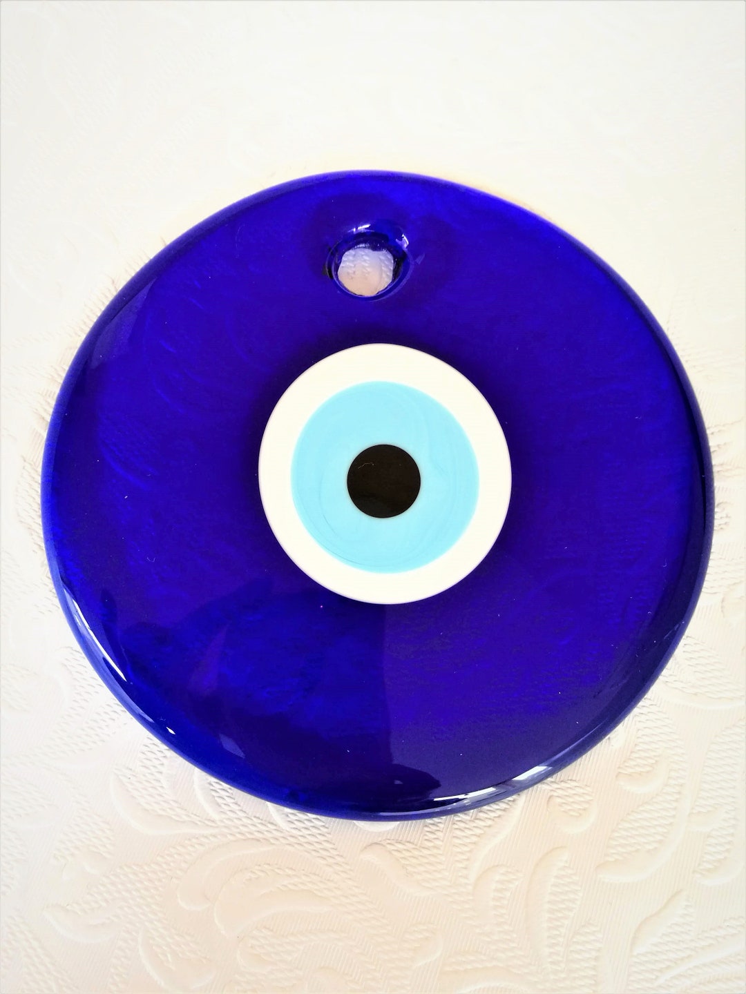 Large Handmade Glass Evil Eye: Greek Nazar Boncuk Wall Decor (13.5 Cm ...