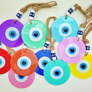 Fused Glass Opac Colored Evil Eye Wall Decor, Greek,evil Eye,good Luck ...