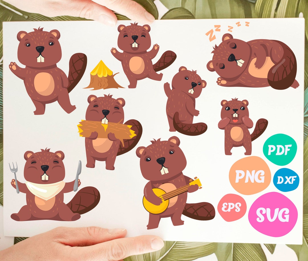 Beaver Svg, Beaver Print File,cute Beaver SVG, Baby Beaver Svg,cute ...