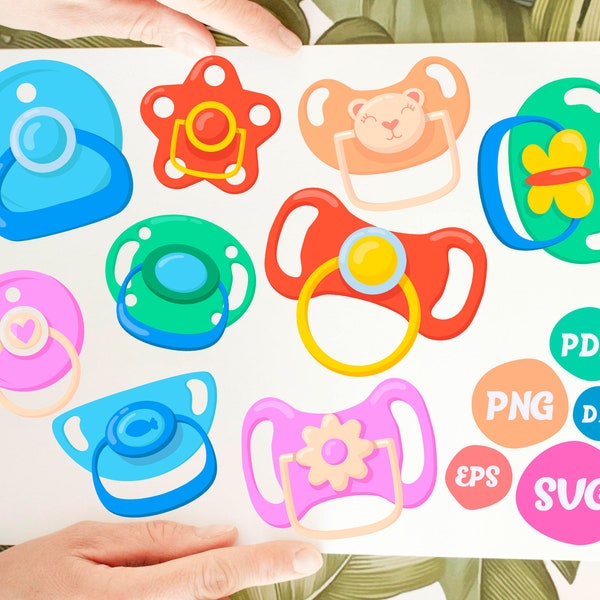 Baby Pacifier Clipart - Etsy
