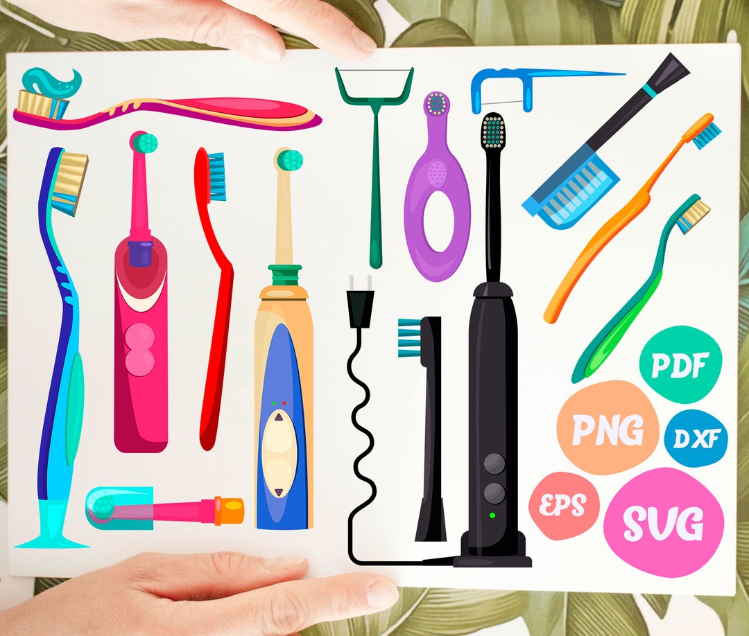 Tooth Brush Svg,toothbrush Vector, Brushing Teeth Clipart, Dentist ...