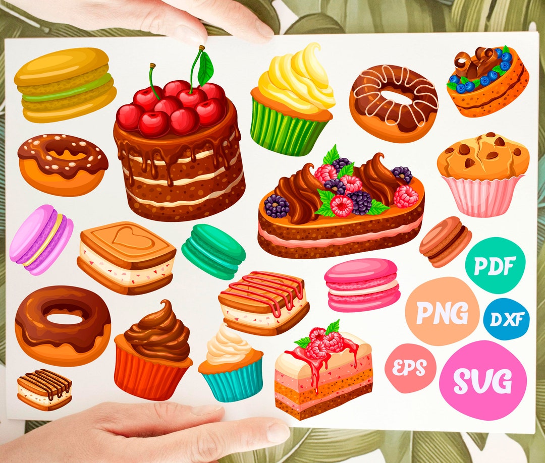 Sweet Products Svg,bakery Clipart Bundle,desserts Set,cake Svg, Cupcake ...